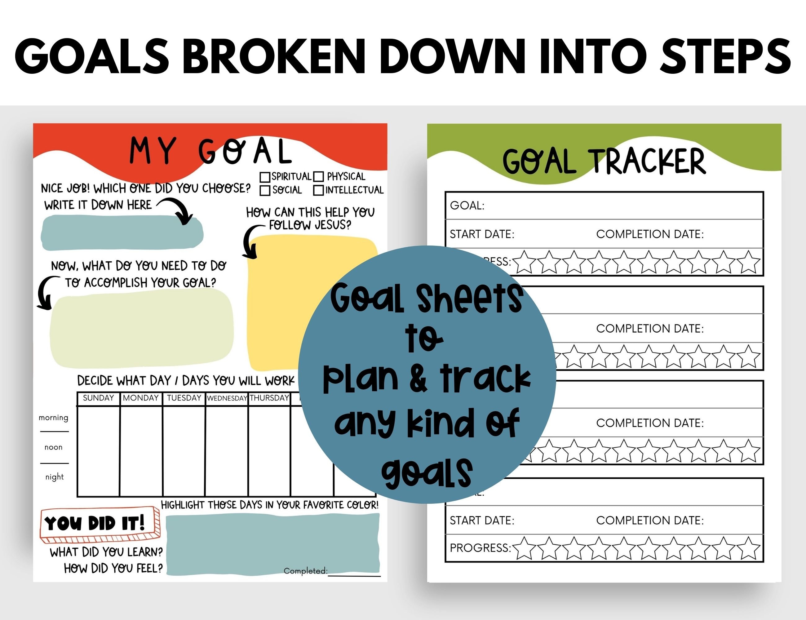 Children's Guide Book Goal Setting Planner - Etsy