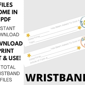 Primary Sharing Time Assignment Bracelets, Stickers, and Agendas BUNDLE ...