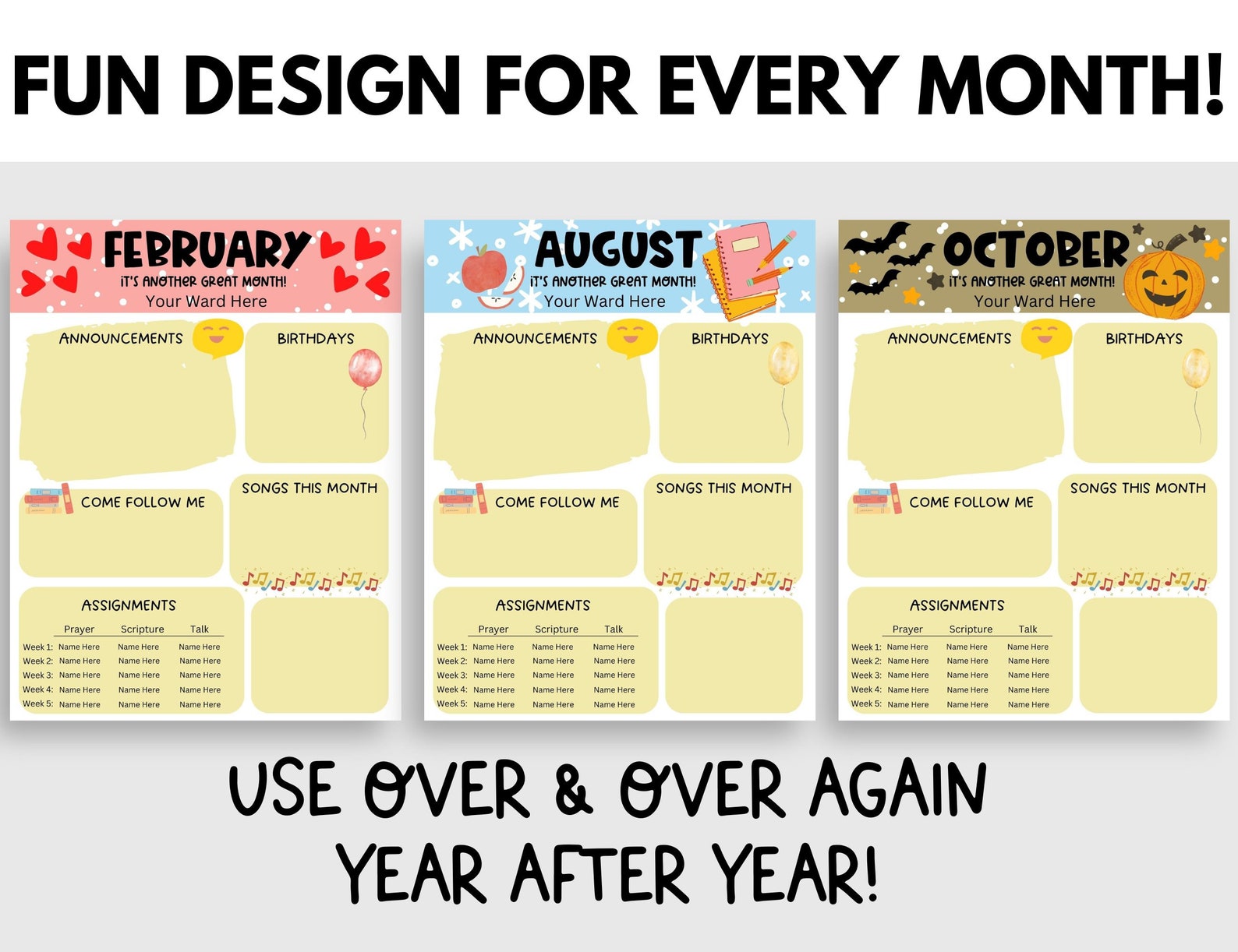 Primary Monthly Newsletters I Fillable I Printable - Etsy