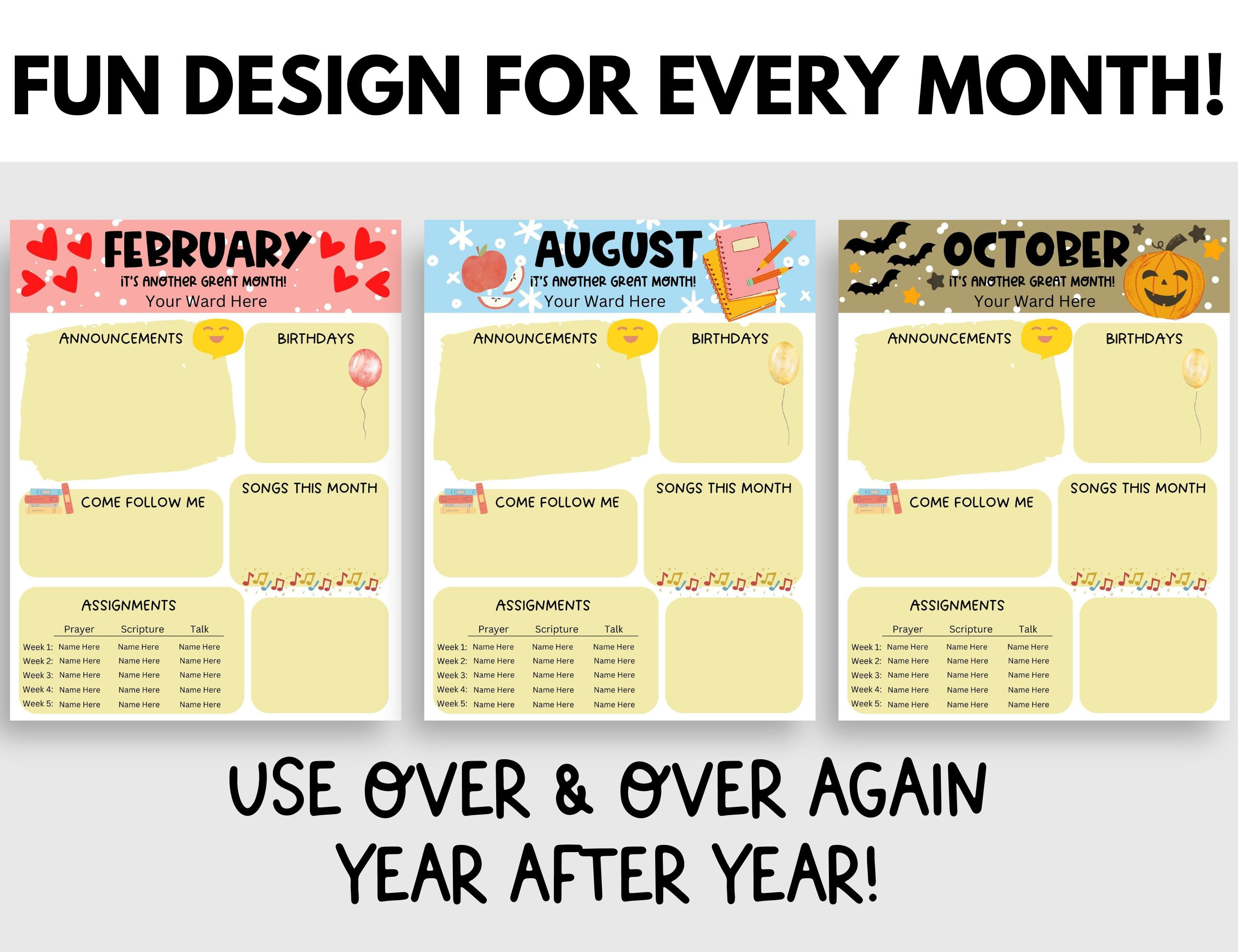 Primary Monthly Newsletters I Fillable I Printable - Etsy