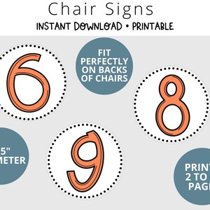 Primary Door and Chair Signs-editable PRINTABLES - Etsy