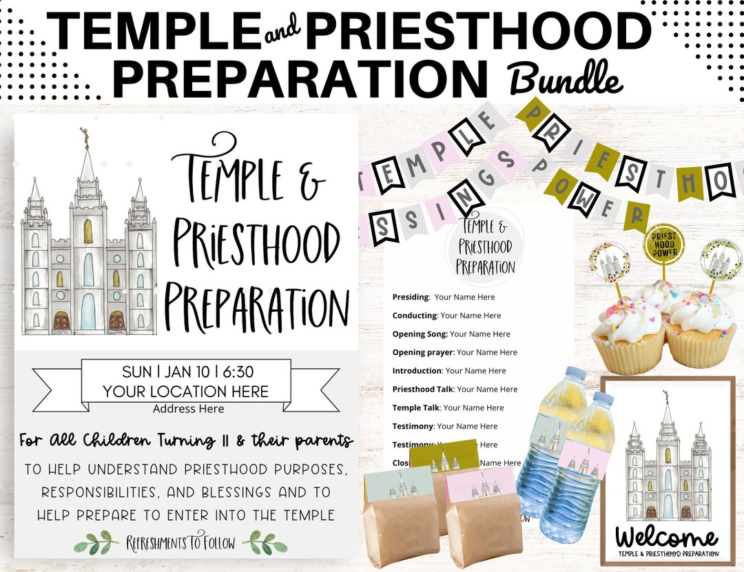 Temple and Priesthood Preparation Flyer Program Bundle - Etsy