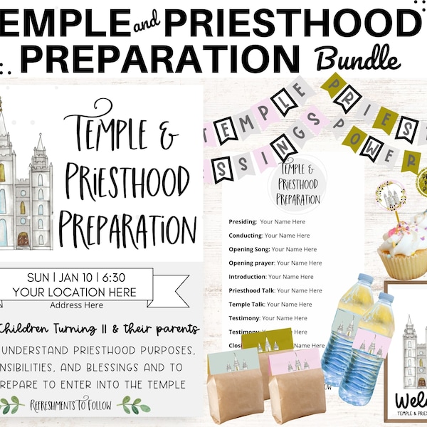 Lds Temple and Priesthood Preparation Printable Program - Etsy