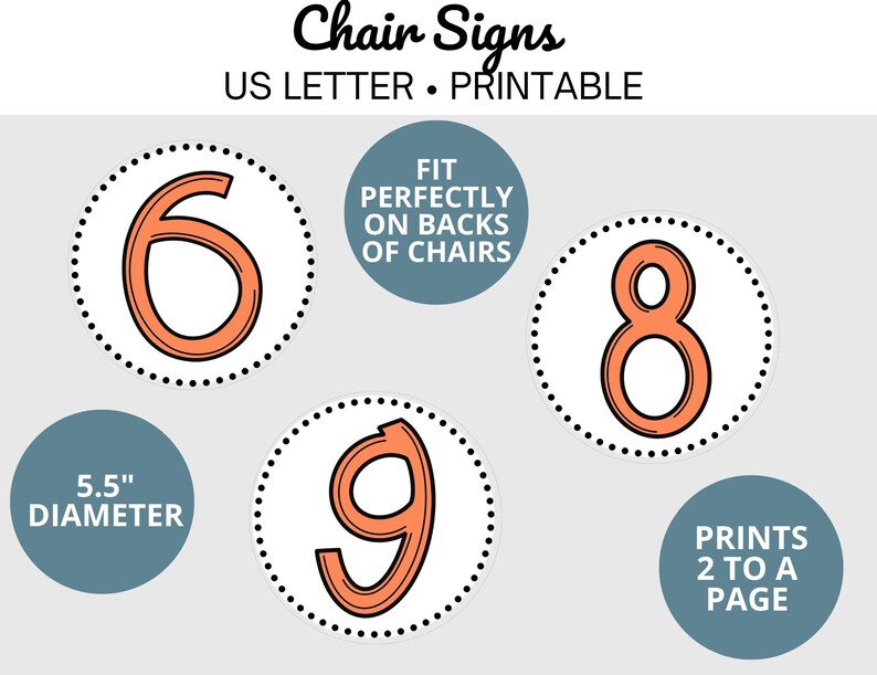 Primary Door and Chair Signs-editable PRINTABLES - Etsy