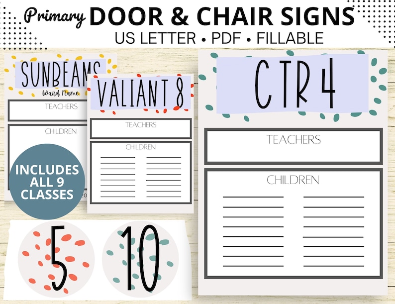 Primary Class Door Signs - Etsy