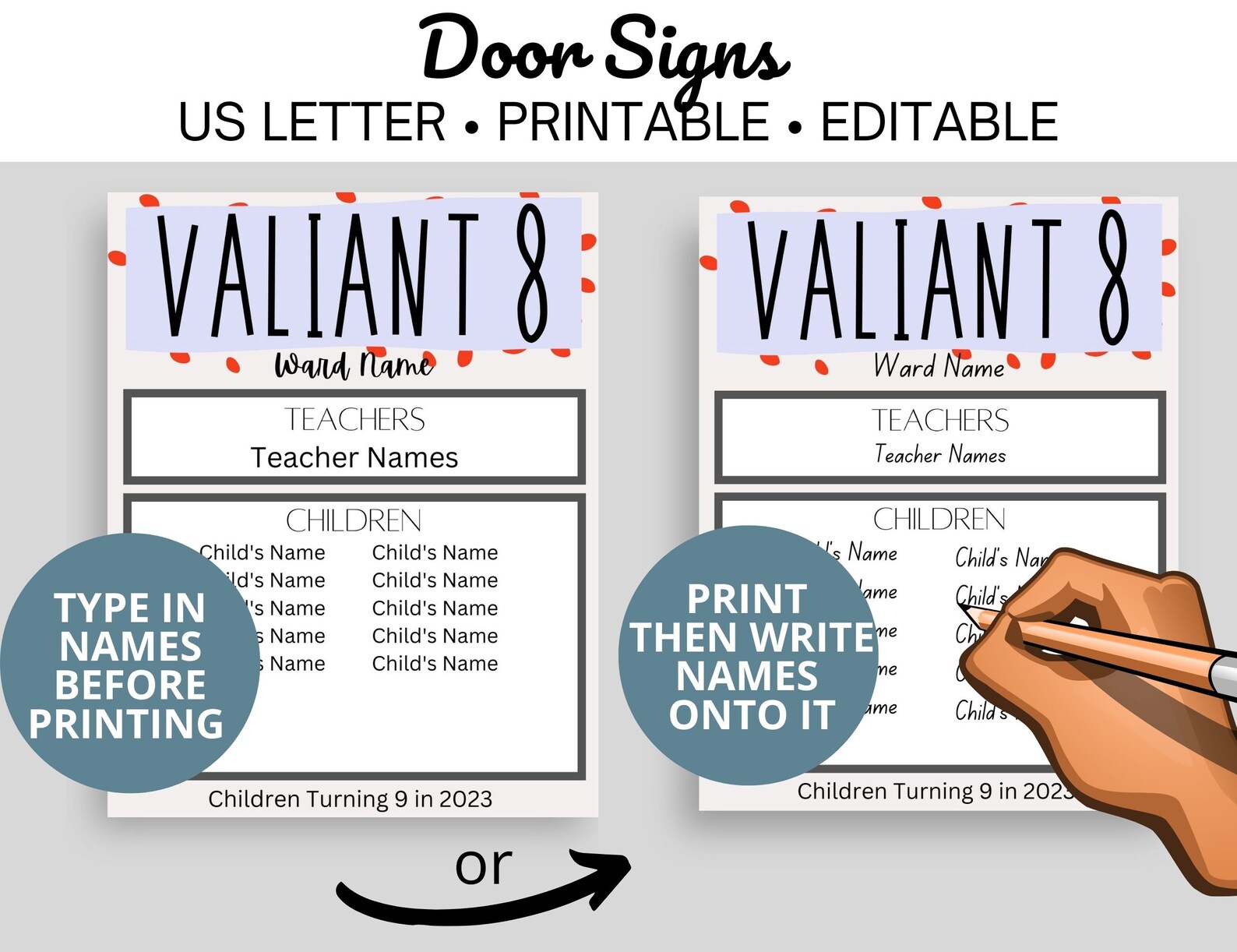 Primary Class Door Signs - Etsy