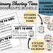 Primary Sharing Time Assignment Handout & Stickers - Etsy