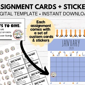 Primary Sharing Time Assignment Handout & Stickers - Etsy