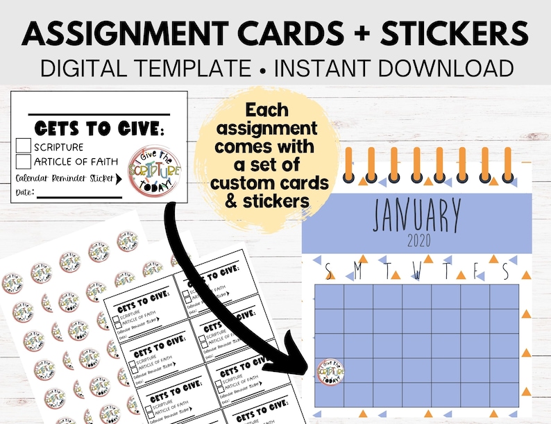 Primary Sharing Time Assignment Handout & Stickers - Etsy