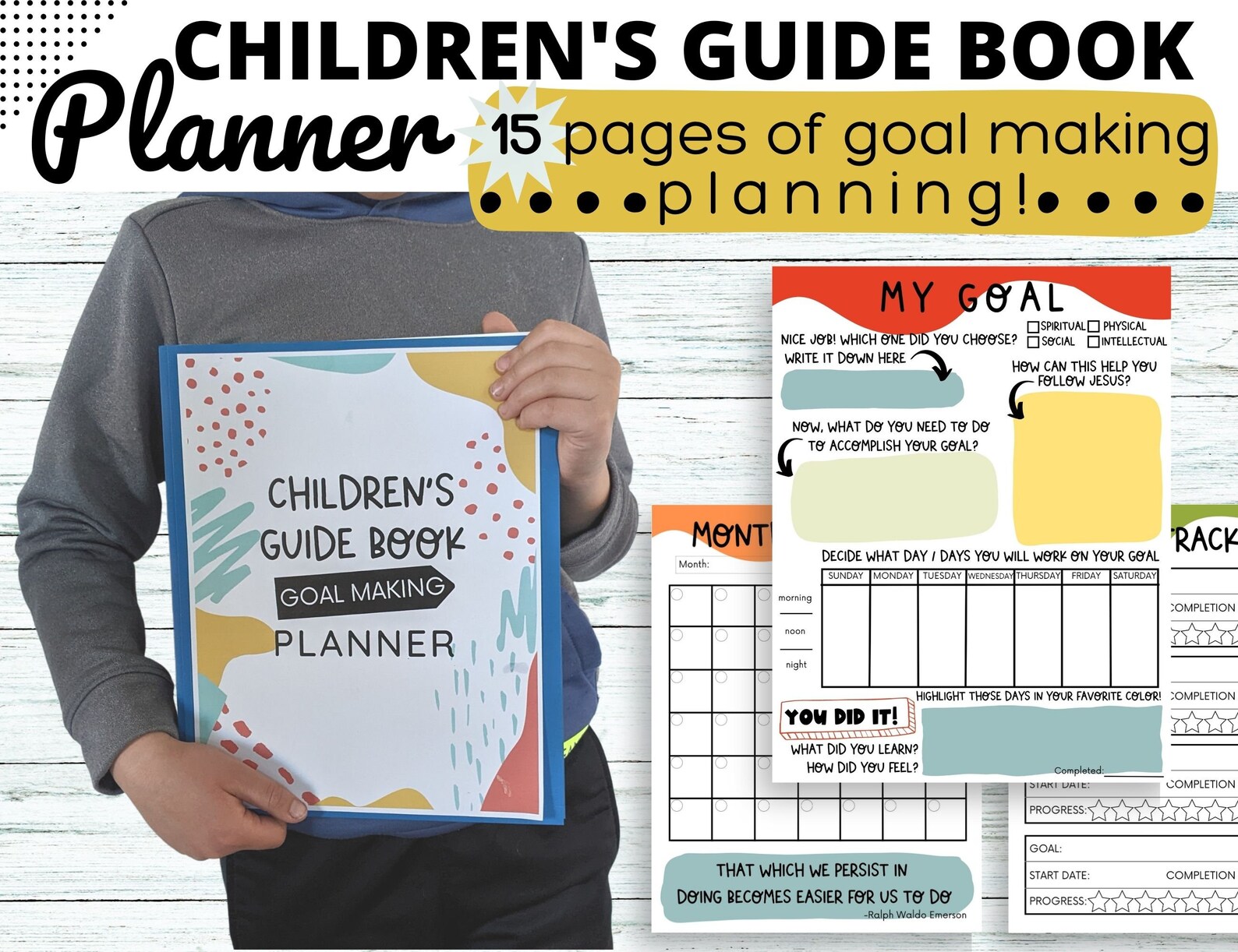 Children's Guide Book Goal Setting Planner - Etsy