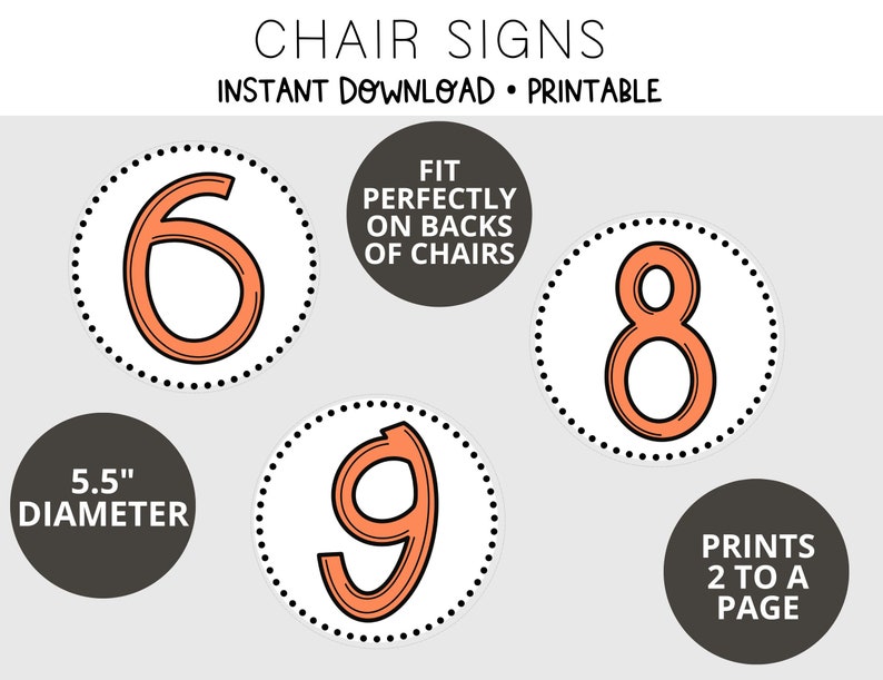 Primary Door and Chair Signs-editable PRINTABLES - Etsy