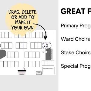 LDS Chapel Seating Chart for Primary Program, Choir, ETC - Etsy