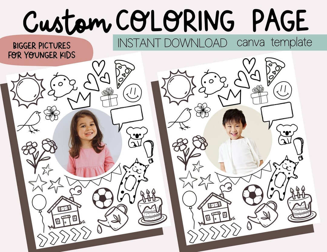 Custom Coloring Page Instant Download - Etsy