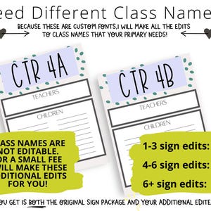 Primary Class Door Signs - Etsy