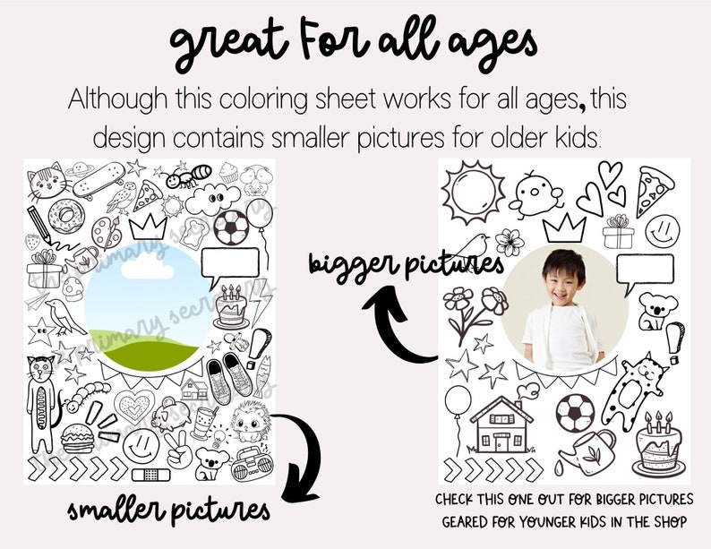 Custom Coloring Page-instant Download-for Older Kids - Etsy