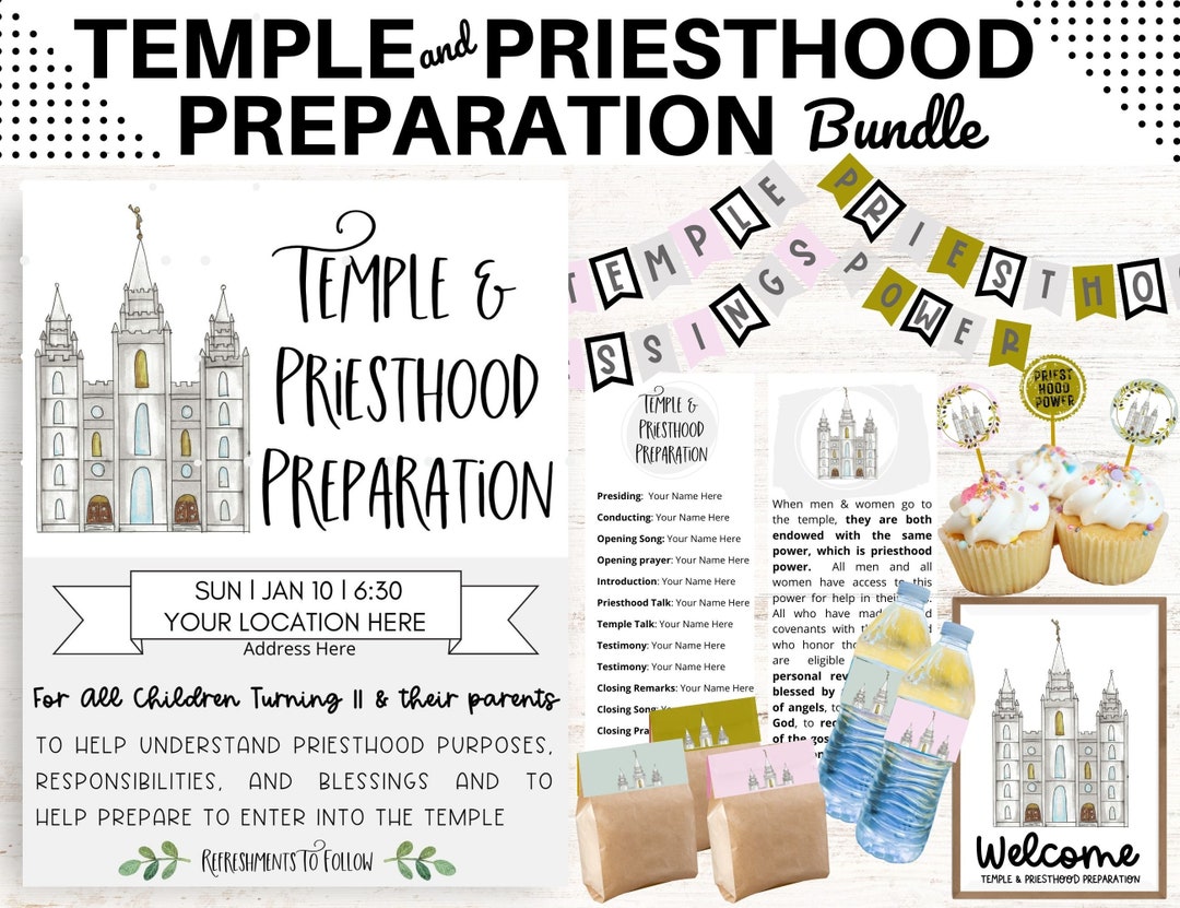 Temple and Priesthood Preparation Flyer Program Bundle - Etsy