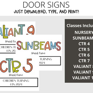 Primary Class Signs- Simplified-instant Download - Etsy