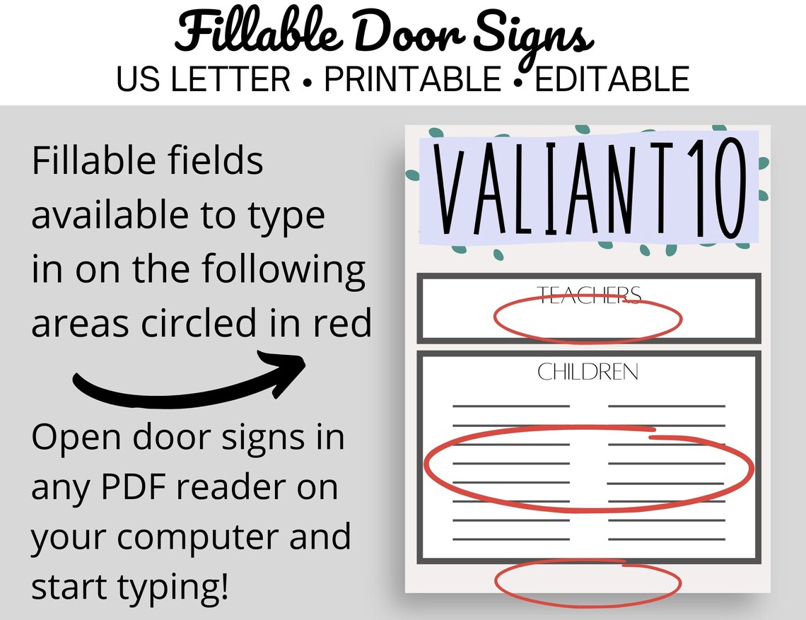 Primary Class Door Signs - Etsy