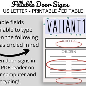 Primary Class Door Signs - Etsy