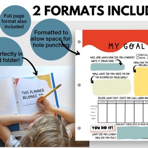 Children's Guide Book Goal Setting Planner - Etsy
