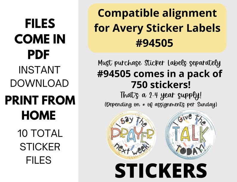 Primary Sharing Time Assignment Handout & Stickers - Etsy
