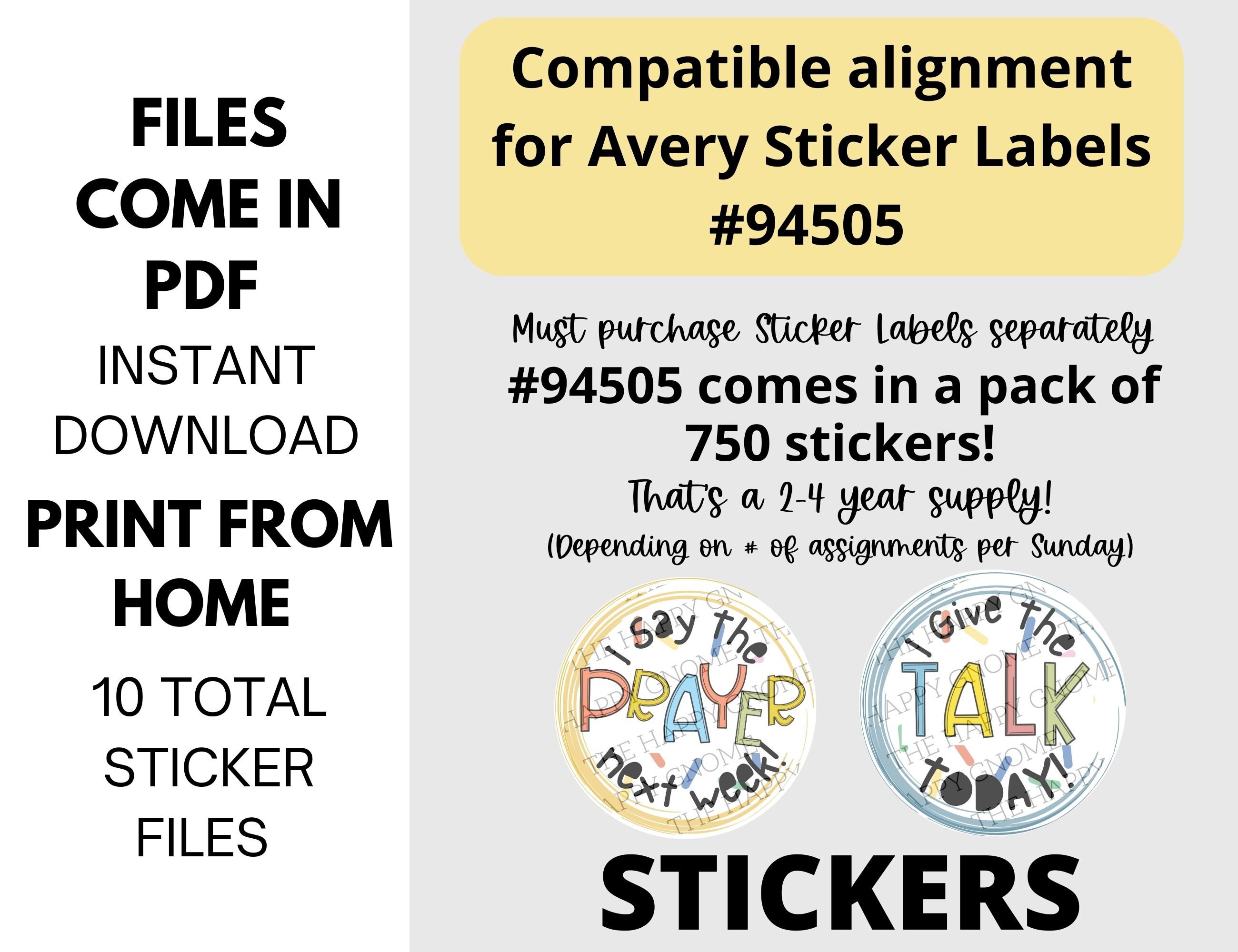 Primary Sharing Time Assignment Handout & Stickers - Etsy