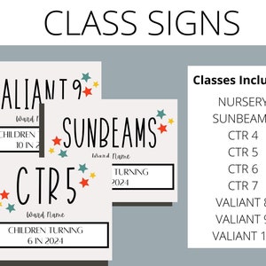 Primary Class Door Signs Instant Download - Etsy
