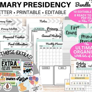 Primary Presidency Planner Bundle - Etsy