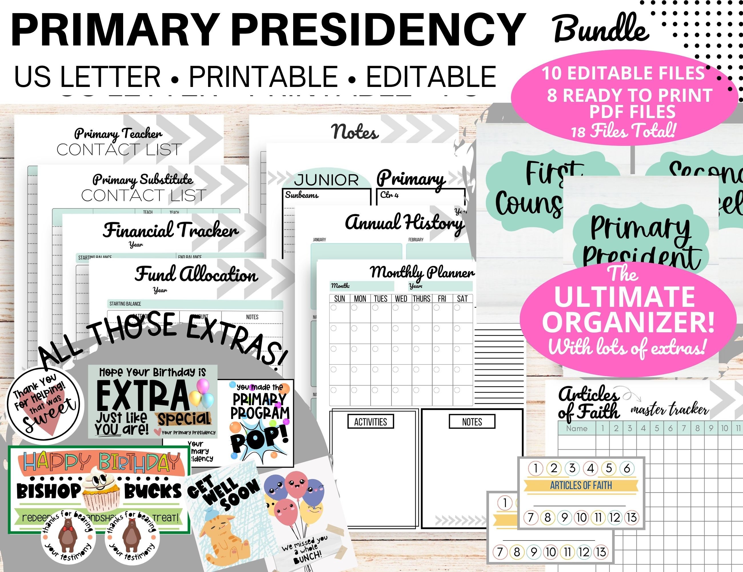 Primary Presidency Planner Bundle - Etsy