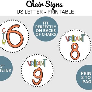 Primary Door and Chair Signs-editable PRINTABLES - Etsy