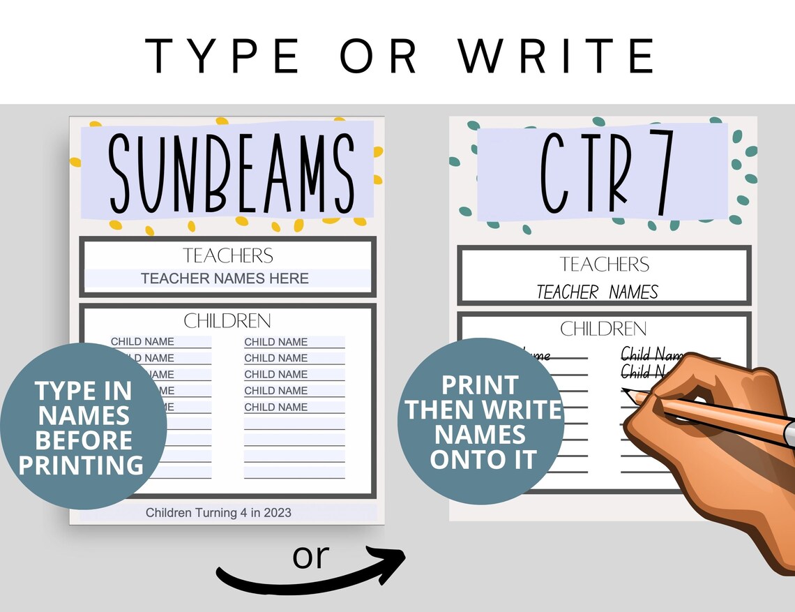 Primary Class Door Signs - Etsy