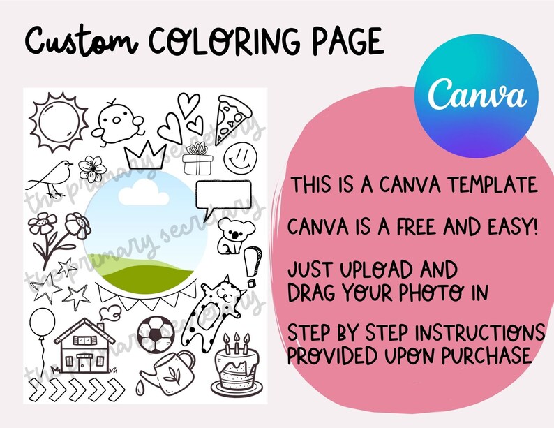 Custom Coloring Page Instant Download - Etsy