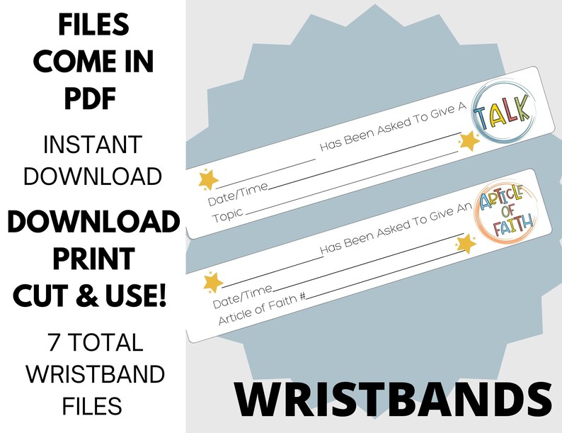 Primary Sharing Time Assignment Bracelets Stickers and - Etsy