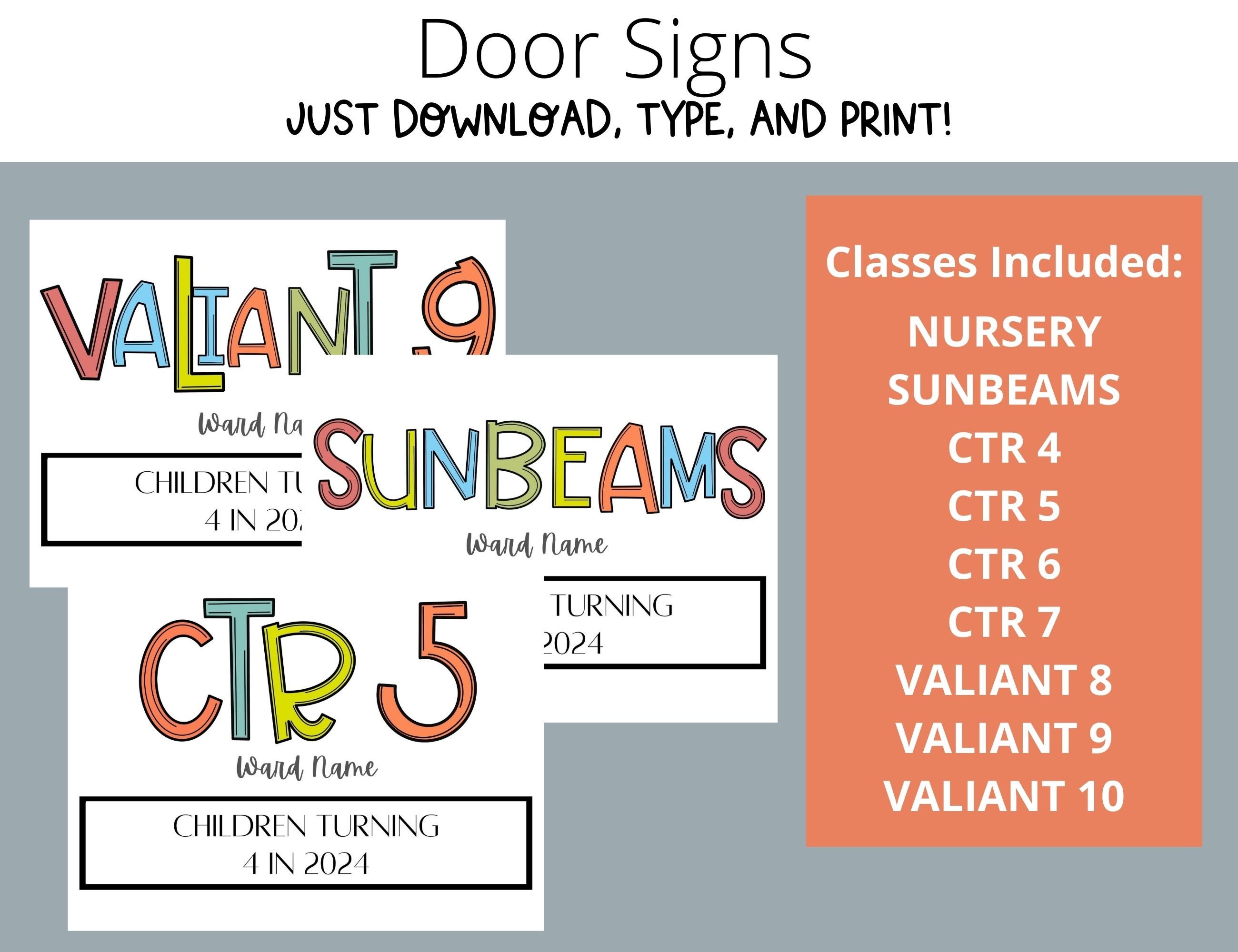 Primary Class Signs Simplified-instant Download - Etsy