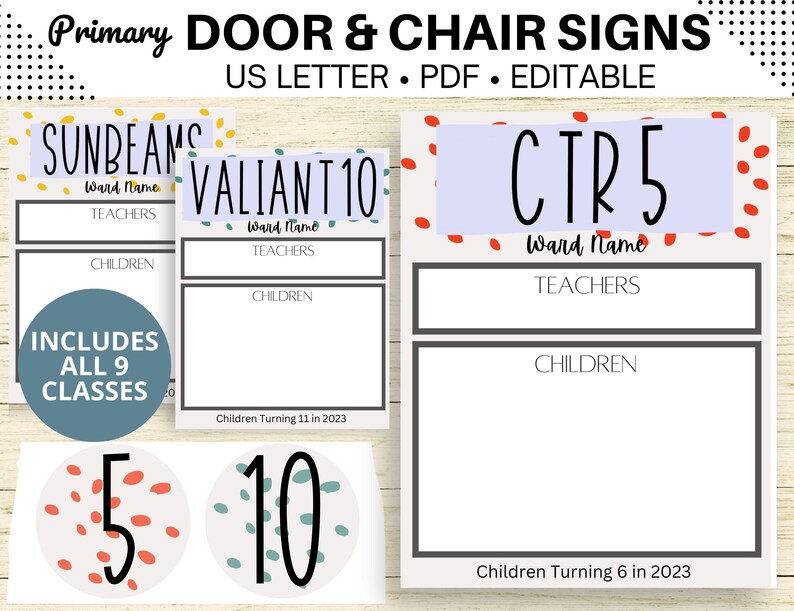 Primary Class Door Signs - Etsy