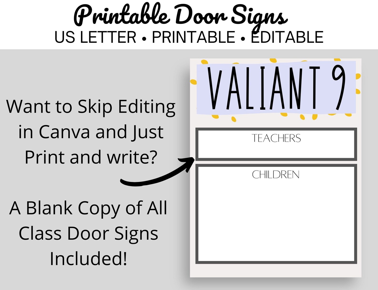 Primary Class Door Signs - Etsy
