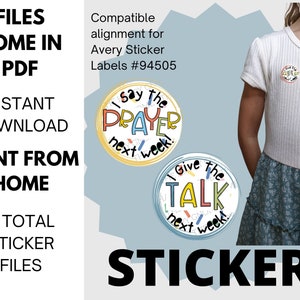 Primary Sharing Time Assignment Bracelets, Stickers, and Agendas BUNDLE ...