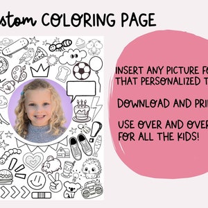 Custom Coloring Page-instant Download-for Older Kids - Etsy