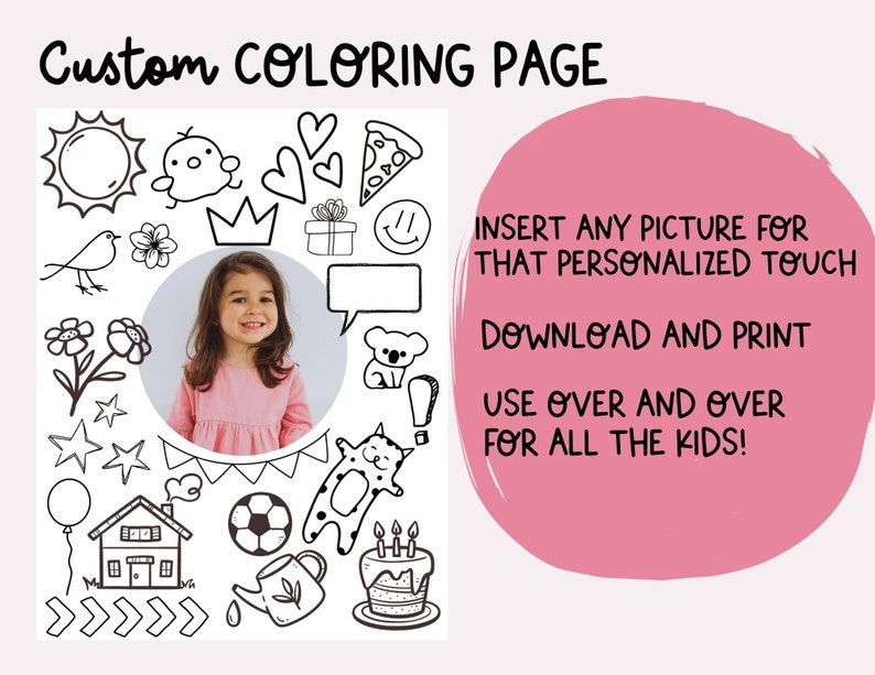 Custom Coloring Page - Instant Download - Etsy