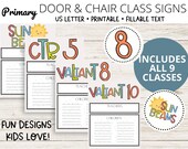 Primary Door and Chair Signs-editable PRINTABLES - Etsy