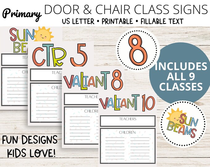 Old Testament 2022 Primary Class Signs - Etsy