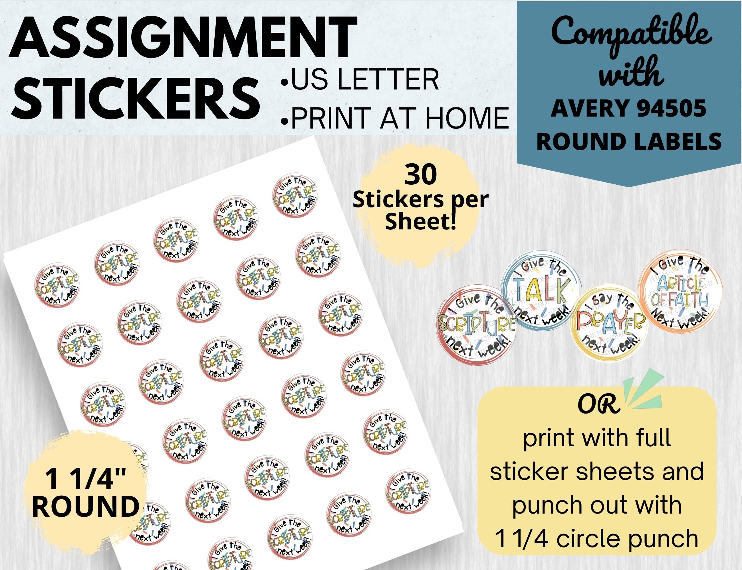 Primary Sharing Time Assignment Bracelets, Stickers, and Agendas BUNDLE ...