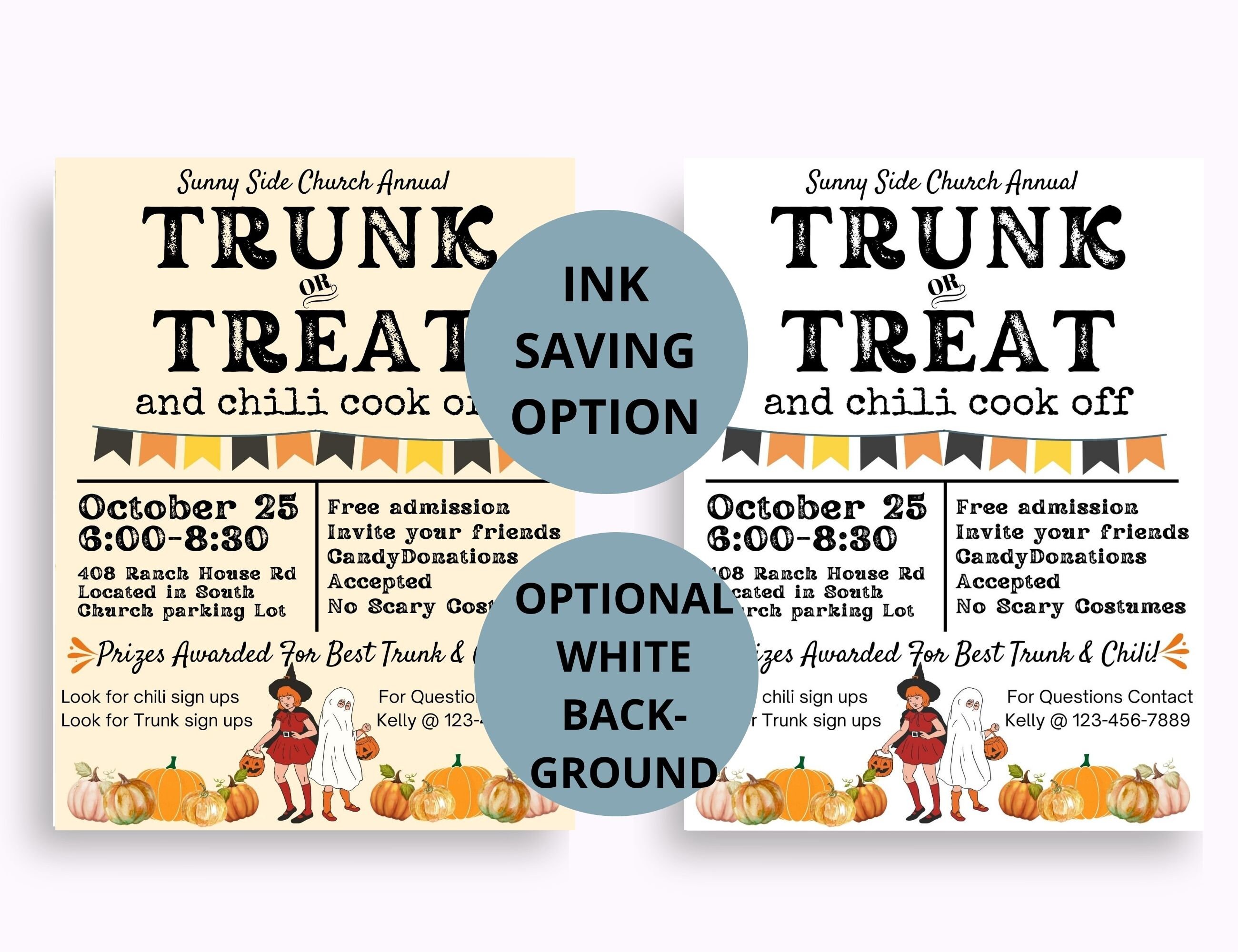 Trunk or Treat Halloween Invitation L Flyer - Etsy