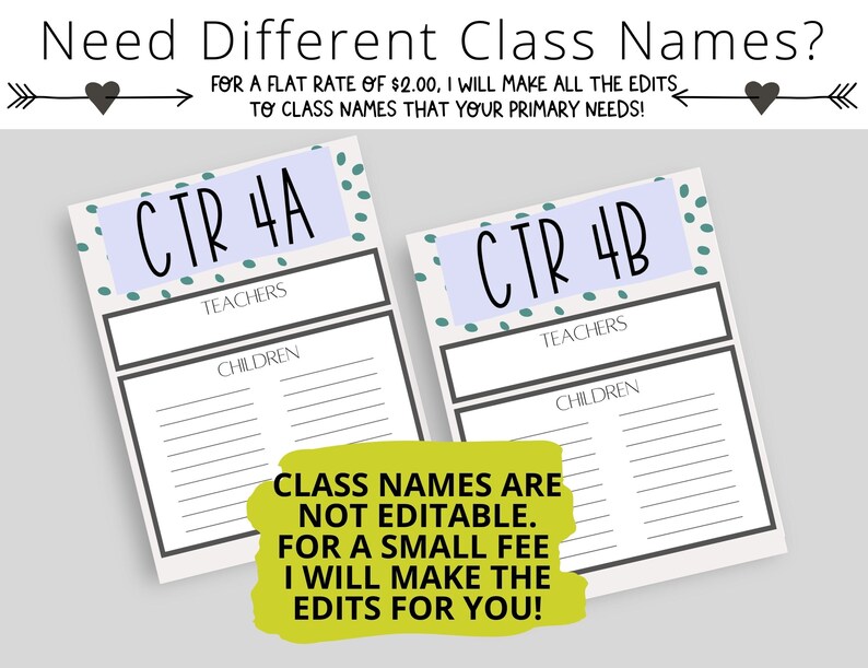 Primary Class Door Signs - Etsy