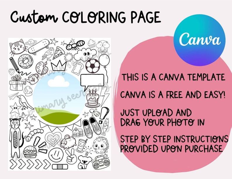 Custom Coloring Page-instant Download-for Older Kids - Etsy