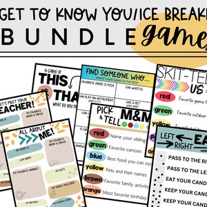 Get to Know You Games L All About Me Bundle - Etsy