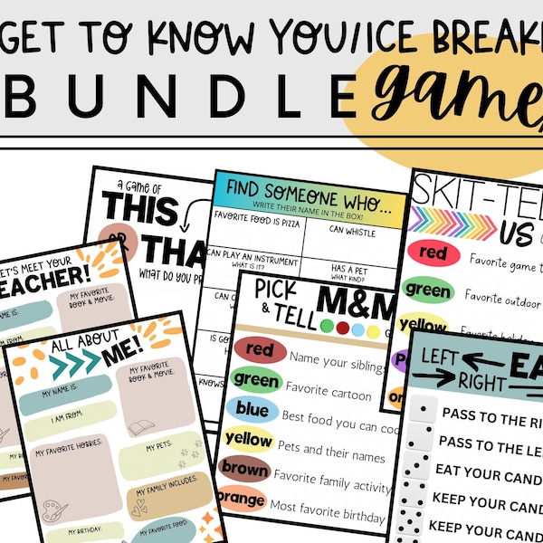 Get to Know You Bingo - Etsy