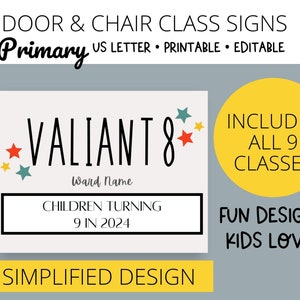 Primary Class Door Signs Instant Download - Etsy