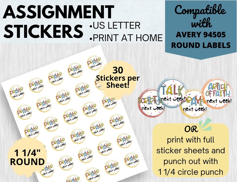 Primary Sharing Time Assignment Bracelets Stickers and - Etsy