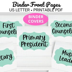 Primary Presidency Planner Bundle - Etsy